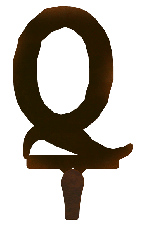 Letter Q Lodge Style Wall Hook - Metal Fonts & Numbers – Inspired by ...