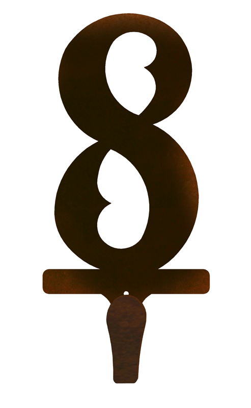 Eight - Western Style Metal Numbers and Fonts – Inspired by the Outdoors
