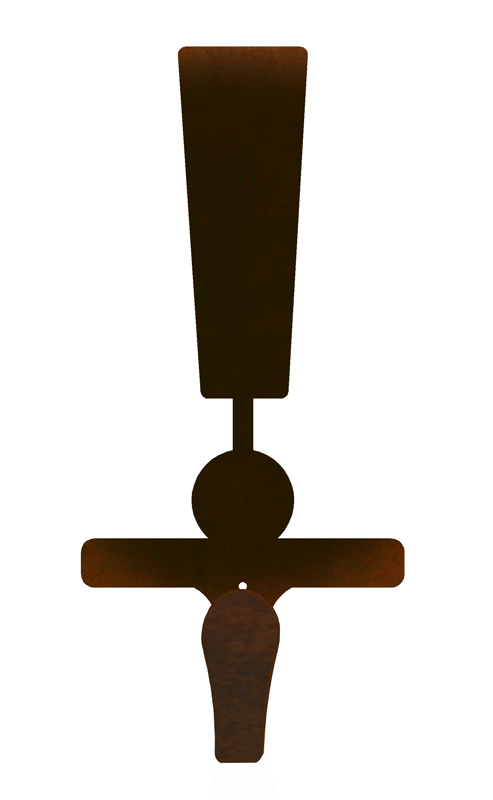 Exclamation Point Style Wall Hook - Metal Fonts, Numbers, Symbols ...