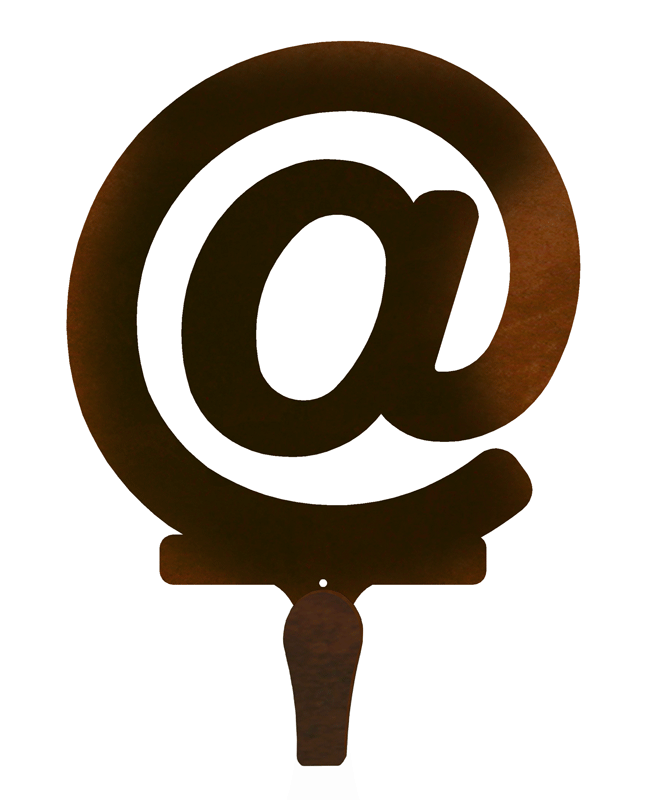 At Sign Style Wall Hook - Metal Fonts, Numbers, Symbols – Inspired by ...