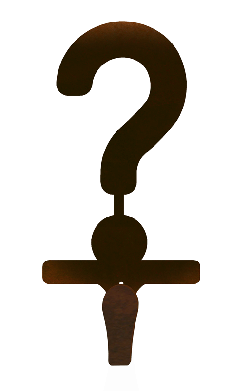 Question Mark Style Wall Hook - Metal Fonts, Numbers, Symbols ...