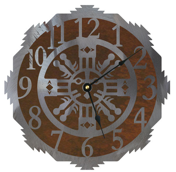 Sand Painting Design Metal Wall Clock – Inspired by the Outdoors